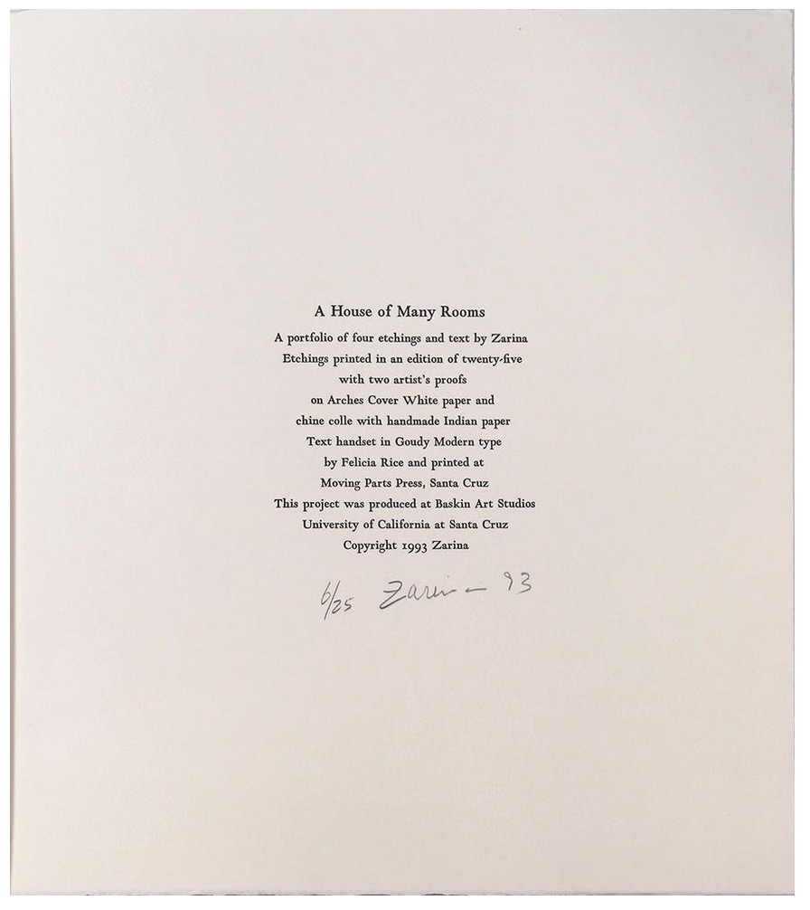 Zarina (Hashmi) – Histories Drawings Prints